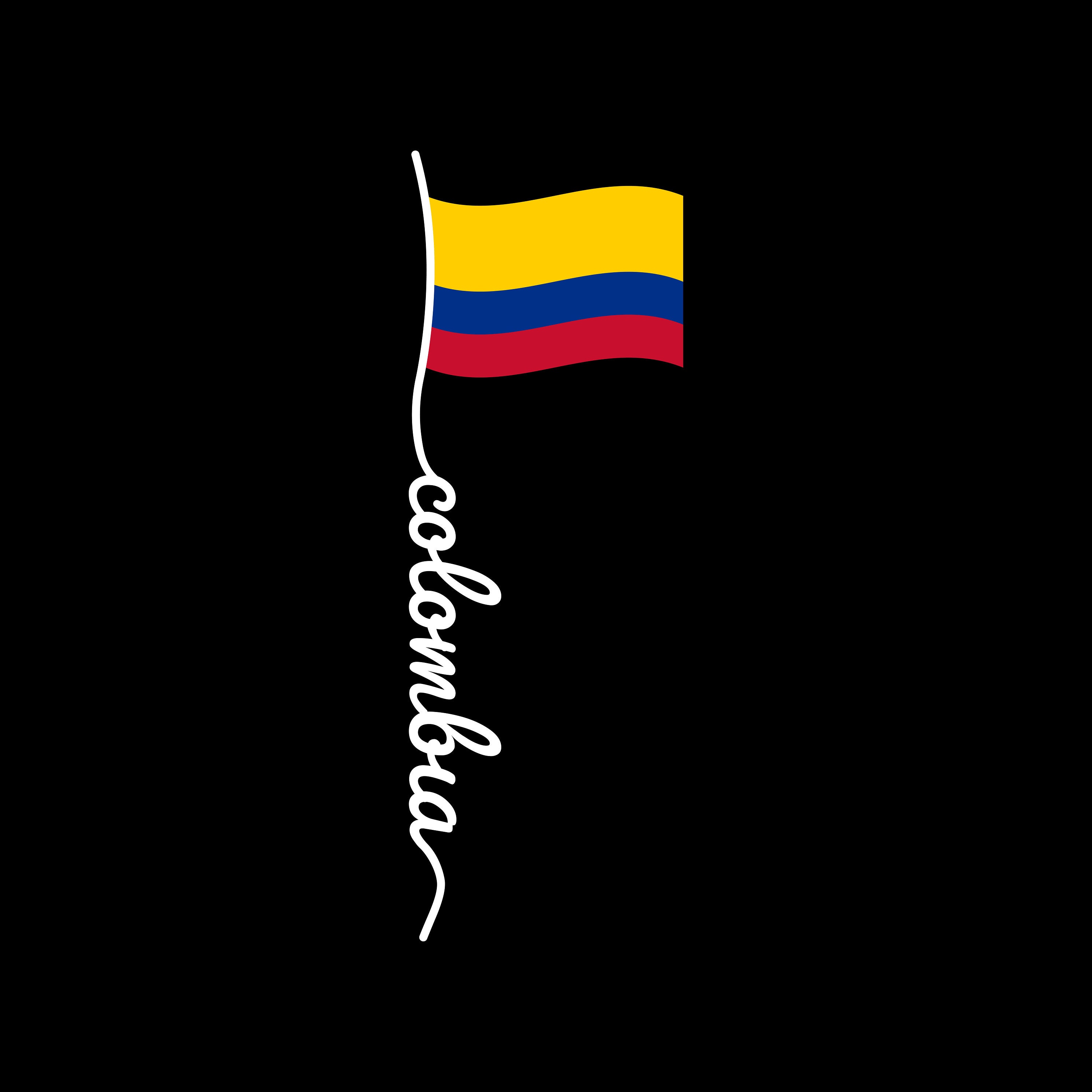 Colombia Flag Script SVG File Colombian Flag Bandera Colombiana Latin ...