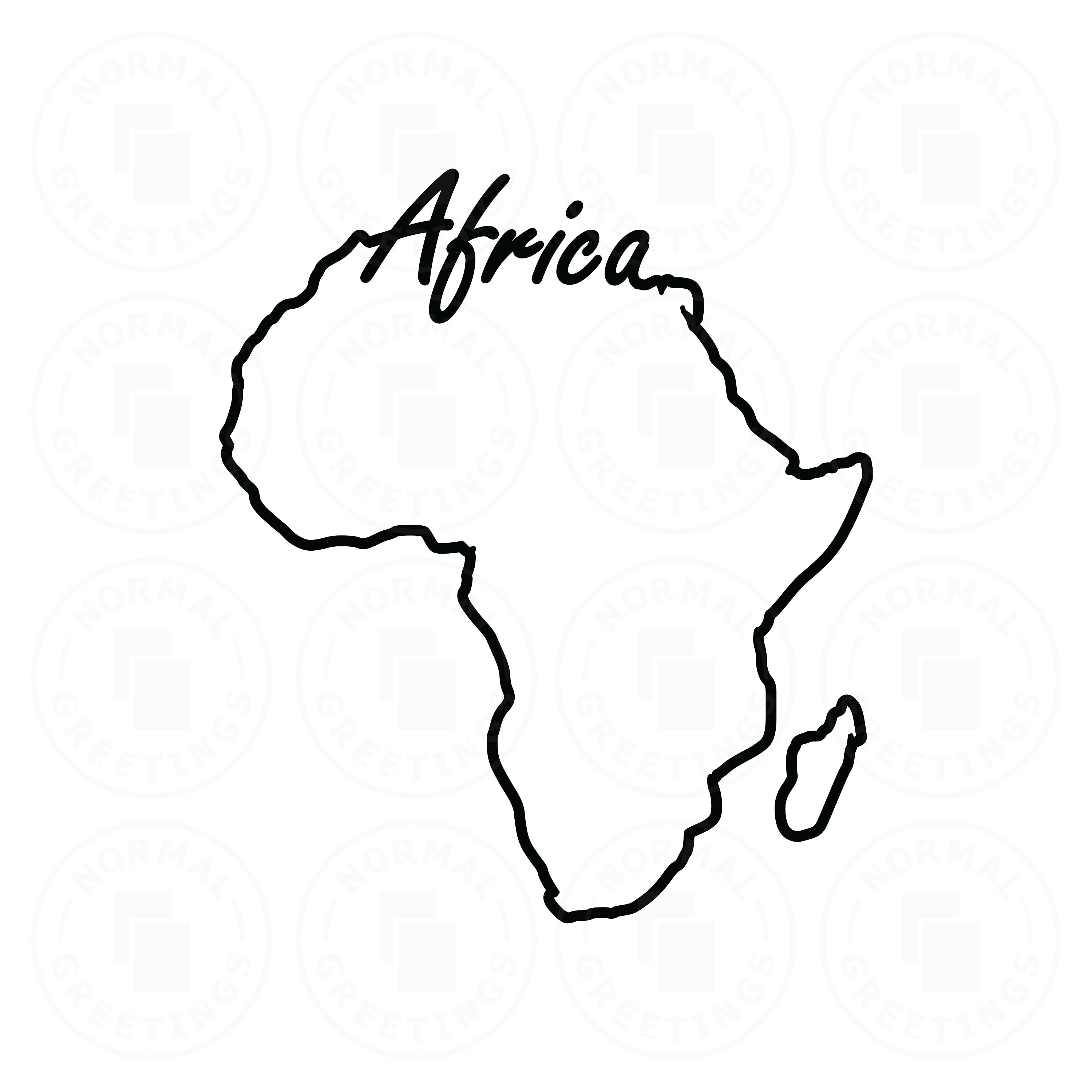 Africa Silhouette Outline
