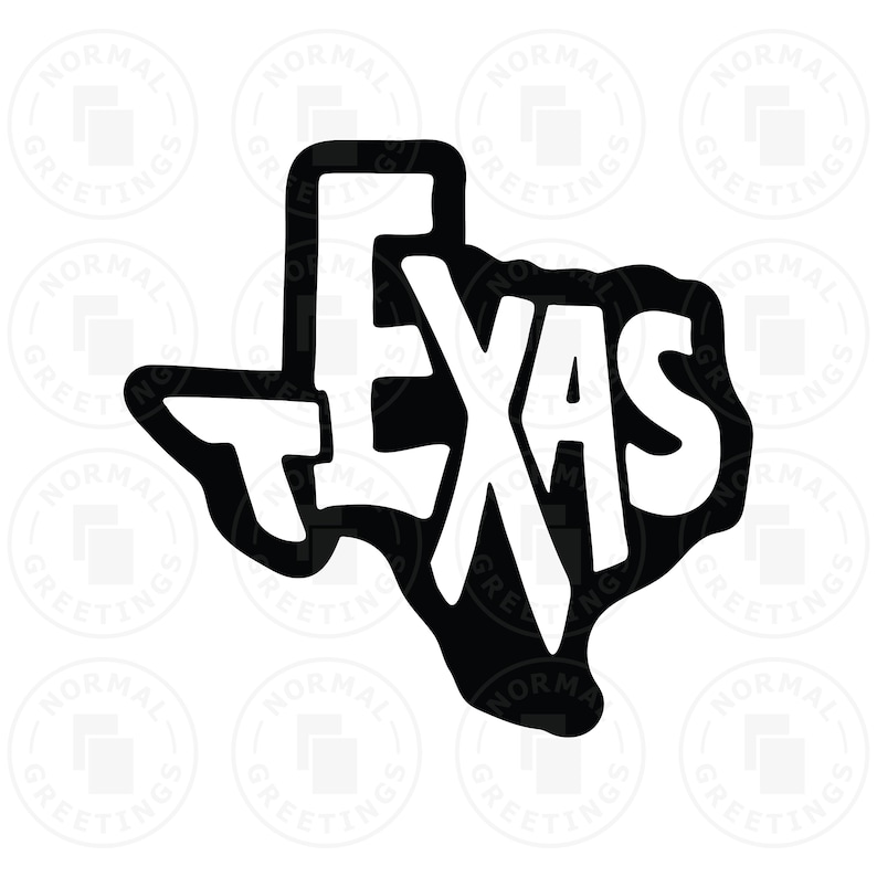 Texas Outline Funky Font Texan American Cricut Files Cut File - Etsy