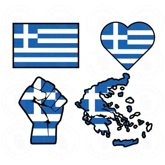 Greece Flag SVG PNG Bundle Greek Flag Greek American Pride - Etsy