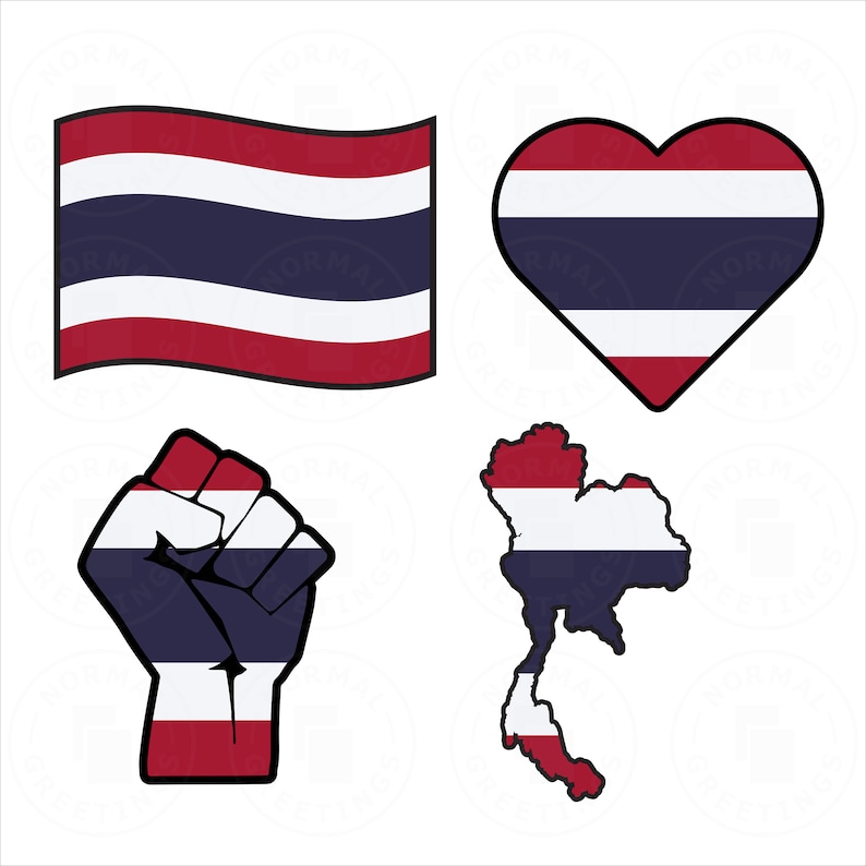 Thailand Flag SVG PNG Bundle Thai Flag Thai American Pride - Etsy Australia