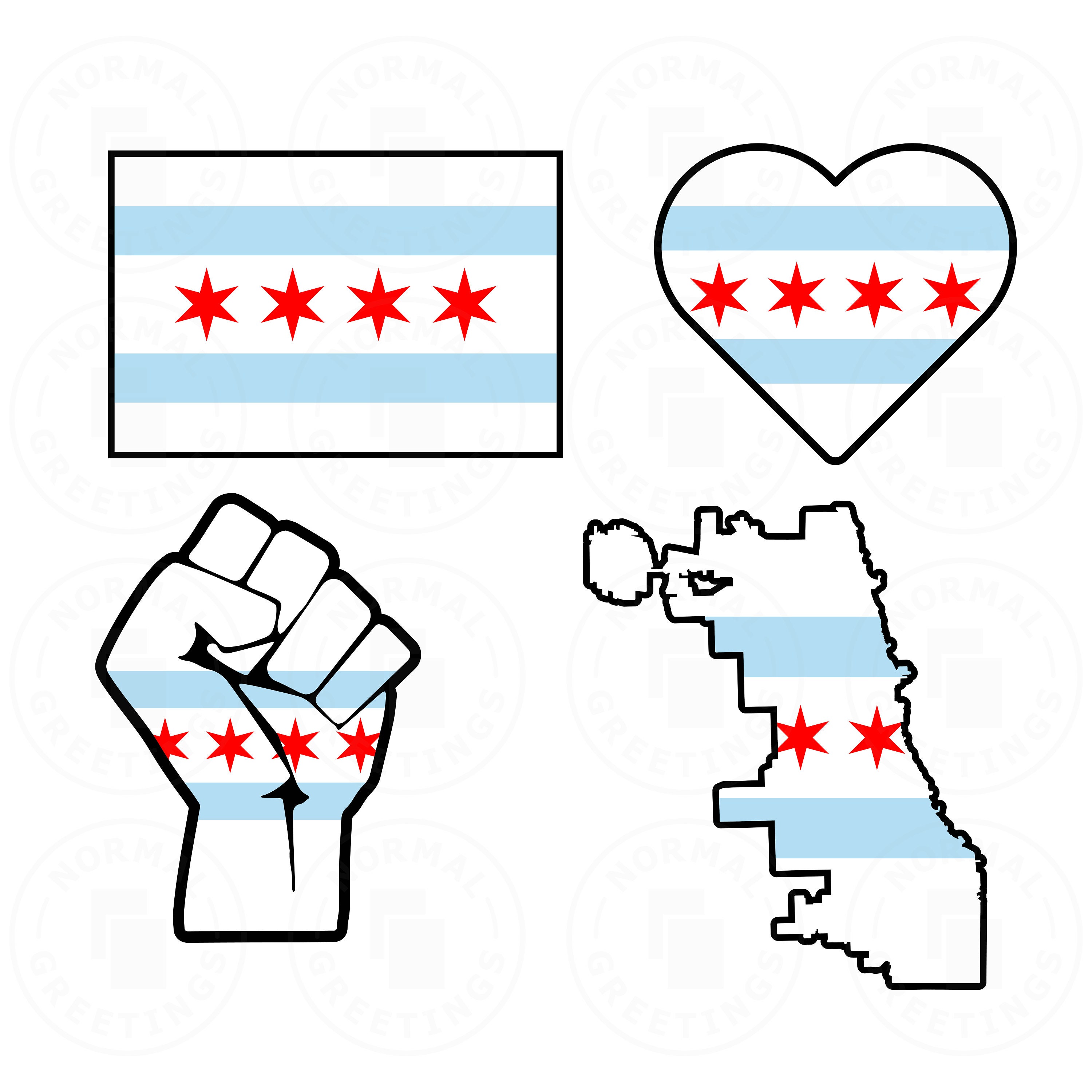 Chicago Flag Tattoo