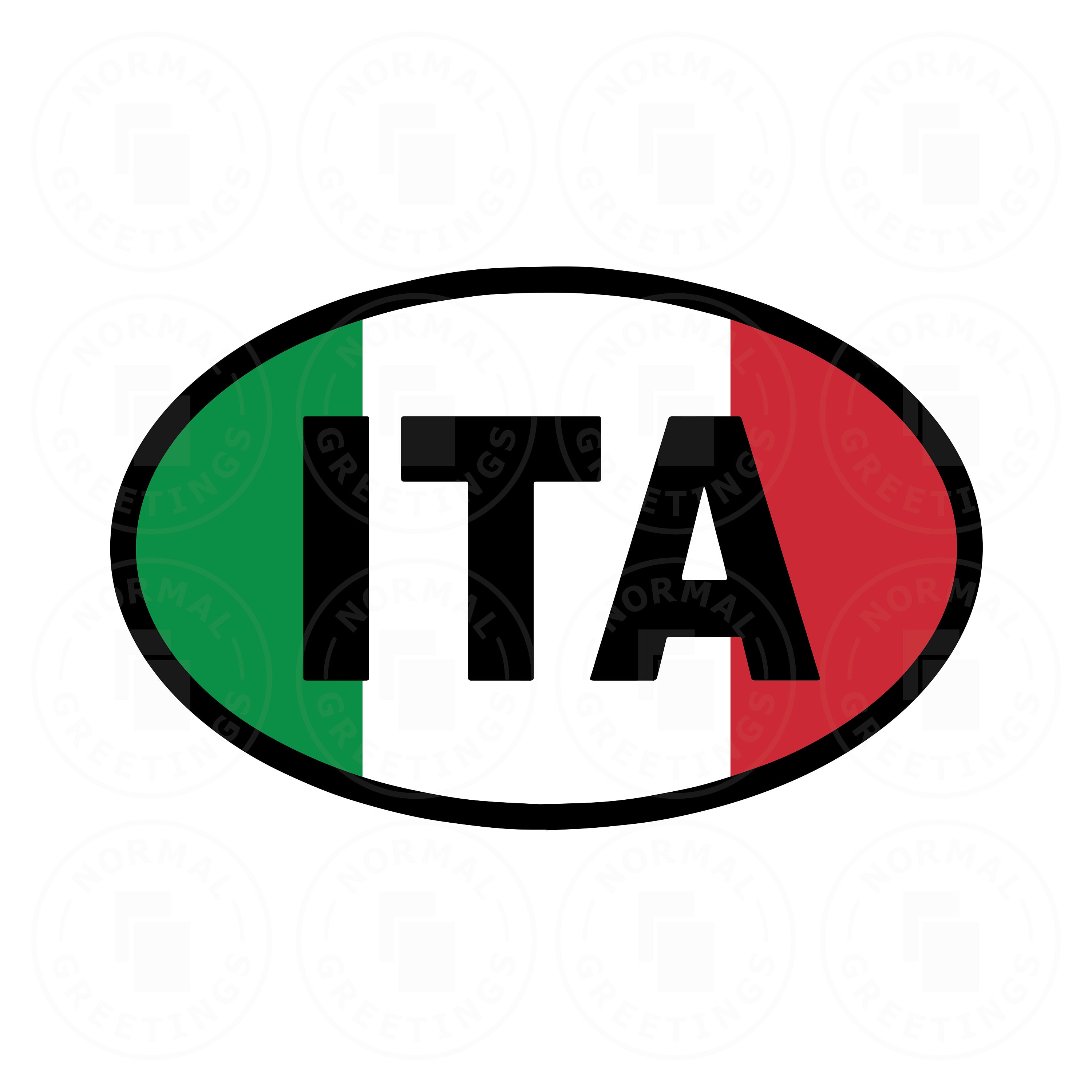 Italy SVG File Cricut File Italia Oval Euro Bumper Sticker Car | Etsy
