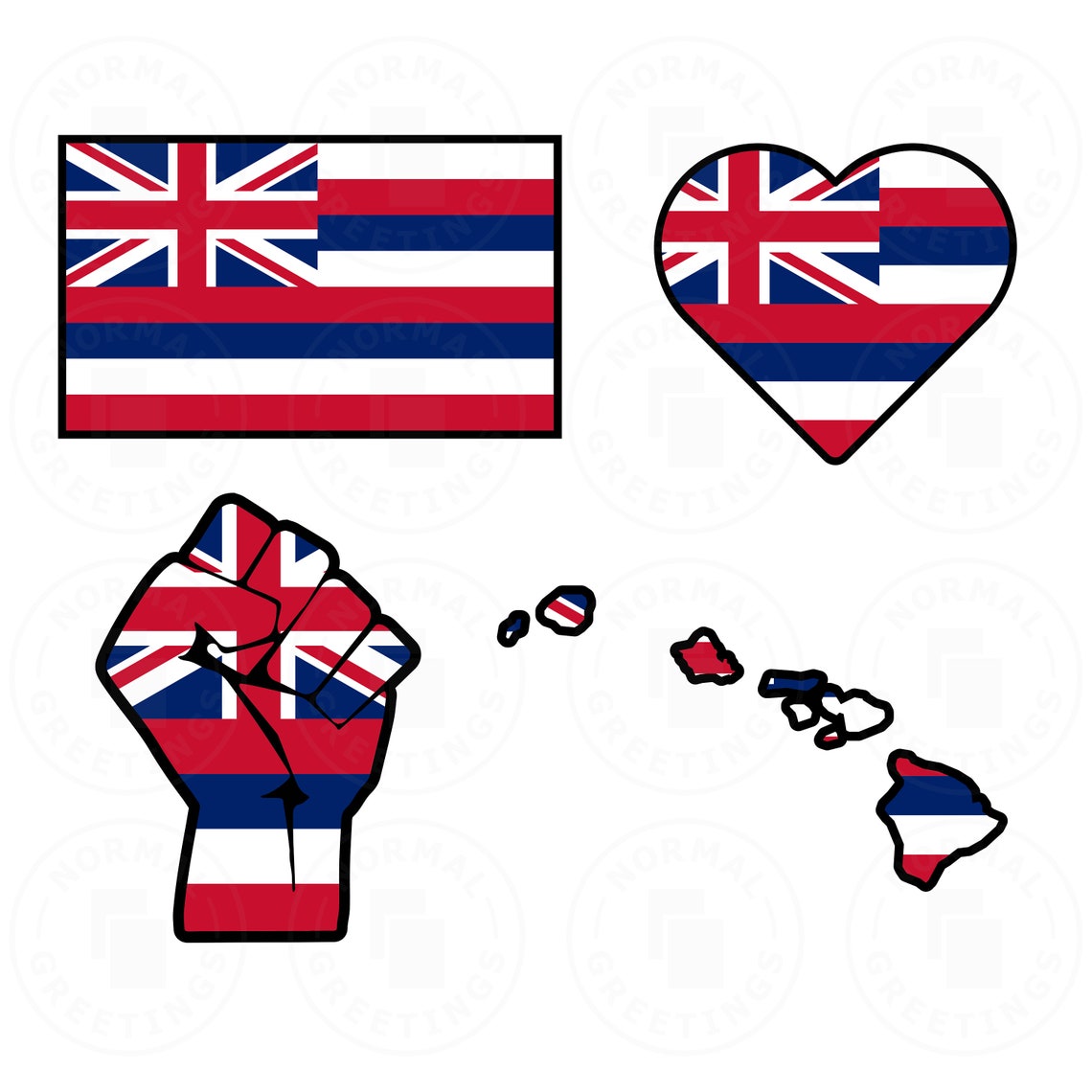 Hawaii Flag SVG PNG Bundle Hawaiian Flag American Pride Cricut - Etsy
