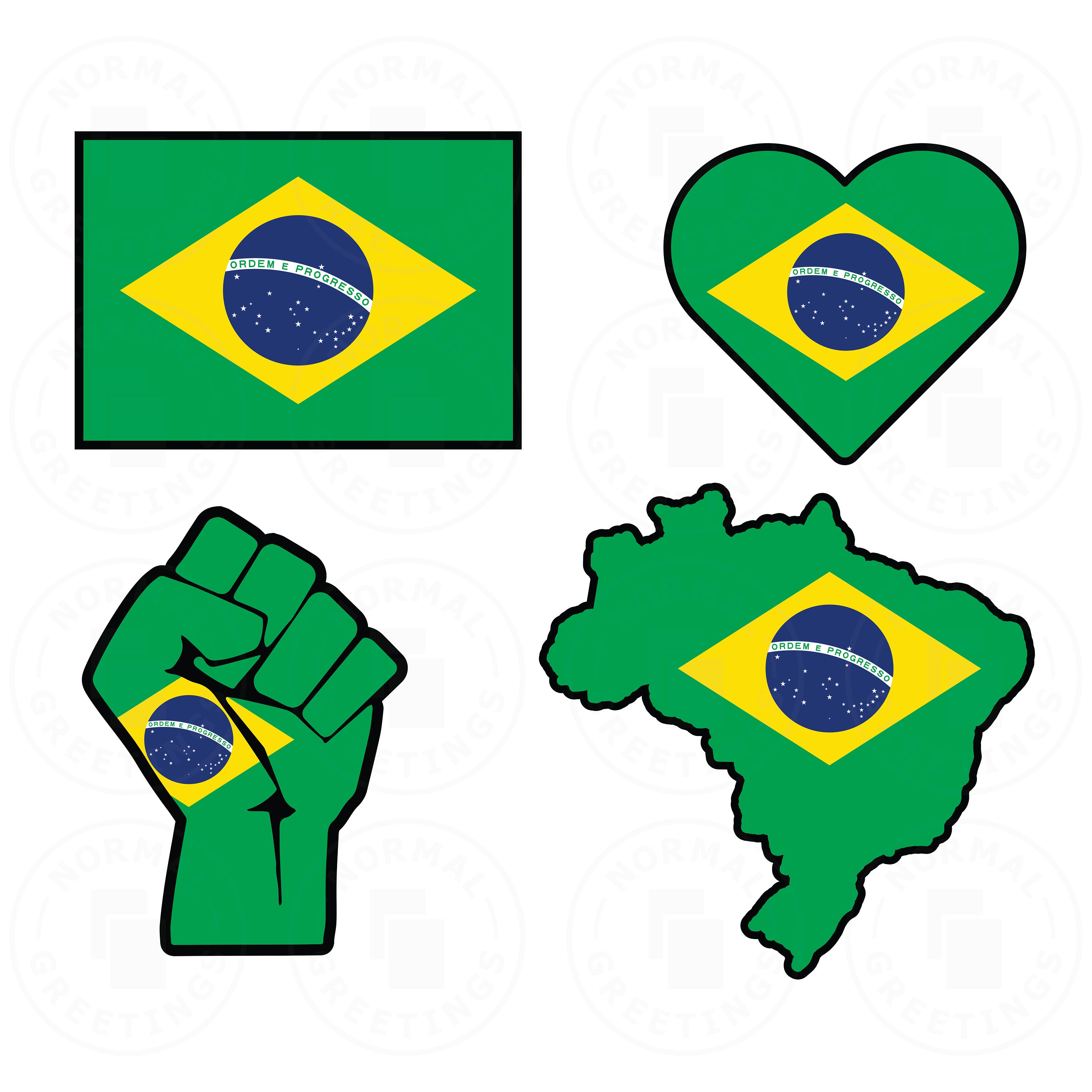 Brazil SVG PNG Bundle Brazilian Flag South America Cricut Cut Files ...