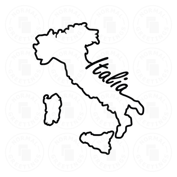 Italy Map - Etsy