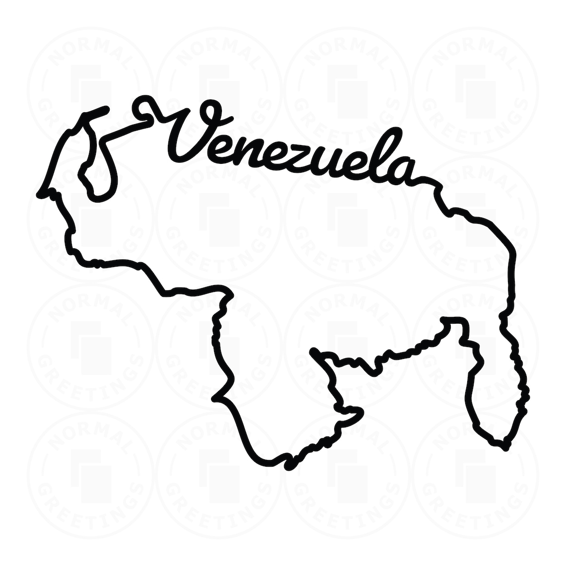 Venezuela SVG PNG Outline Map Script Venezuelan Border Venezolana ...