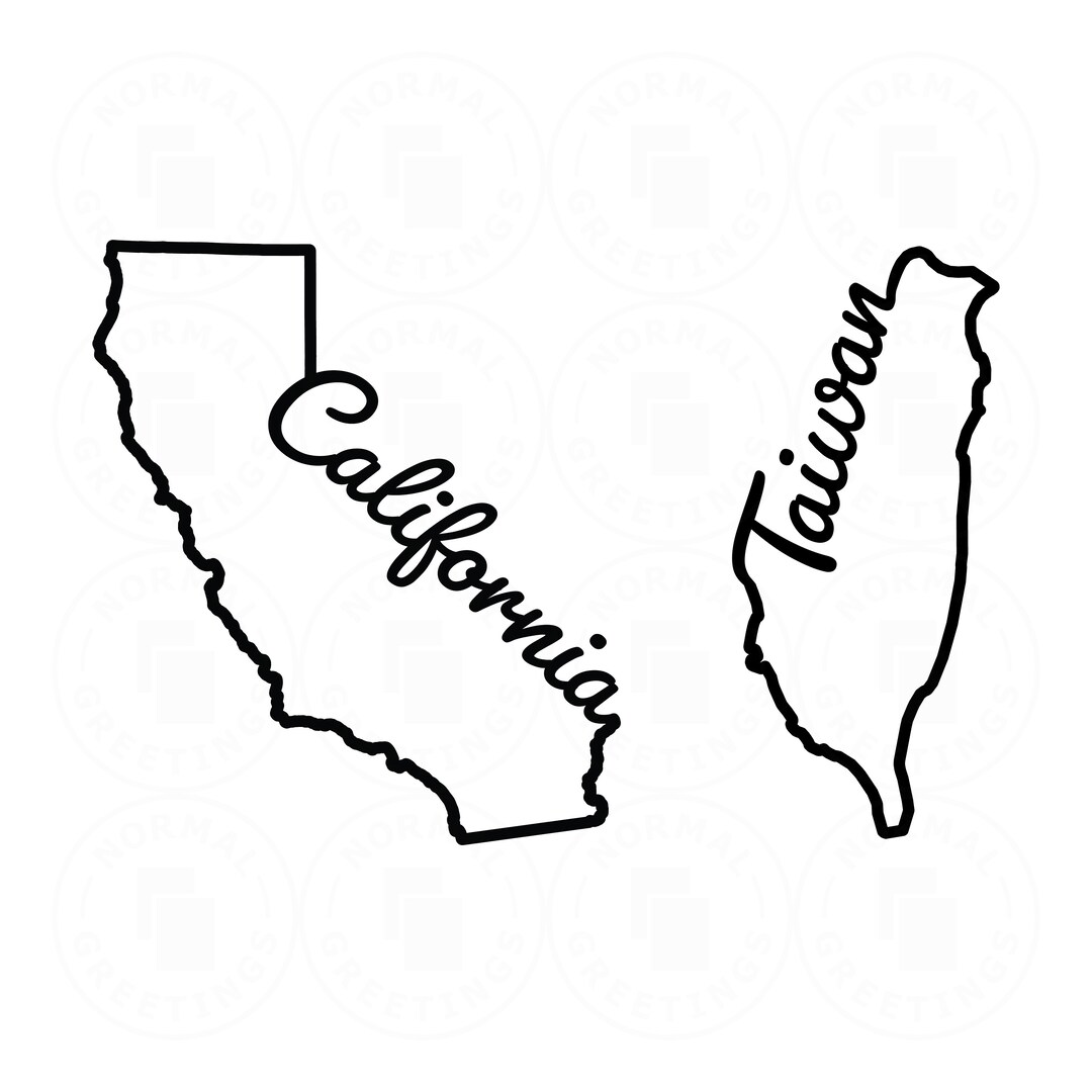 Taiwan Script California Script SVG PNG Bundle Taiwanese Californian ...