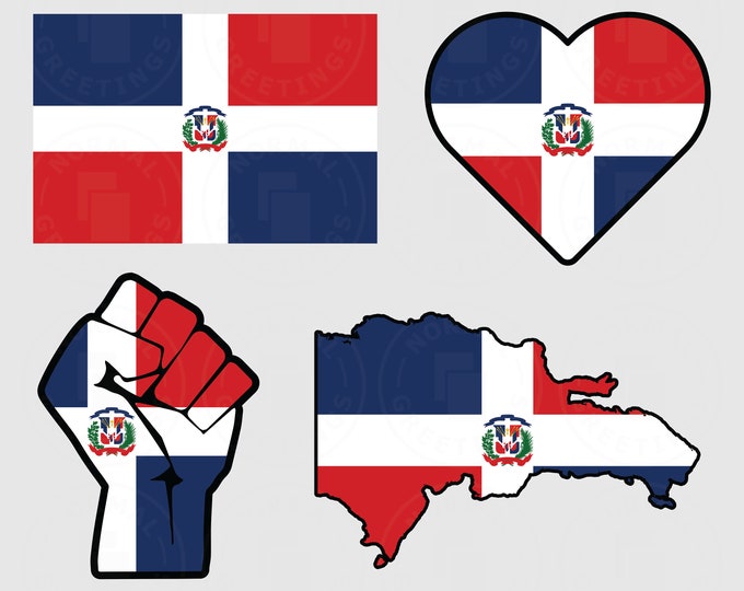 Dominican Republic SVG Bundle Flag Bandera Dominicana Minimalist Simple ...