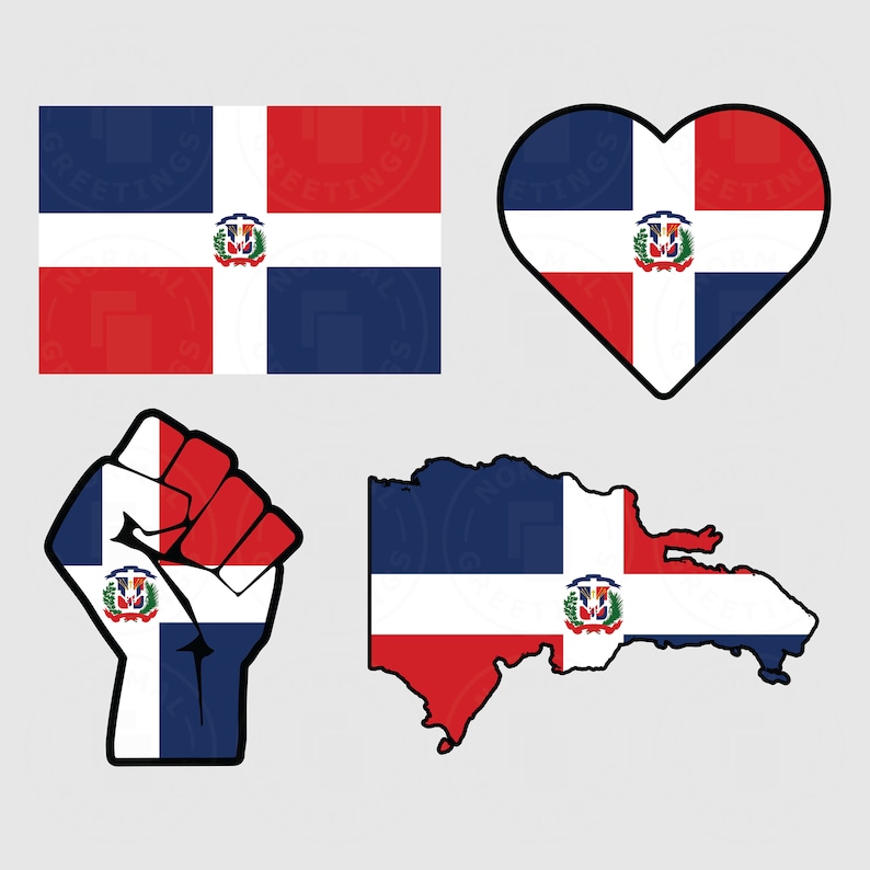 Dominican Republic SVG Bundle Flag Bandera Dominicana - Etsy