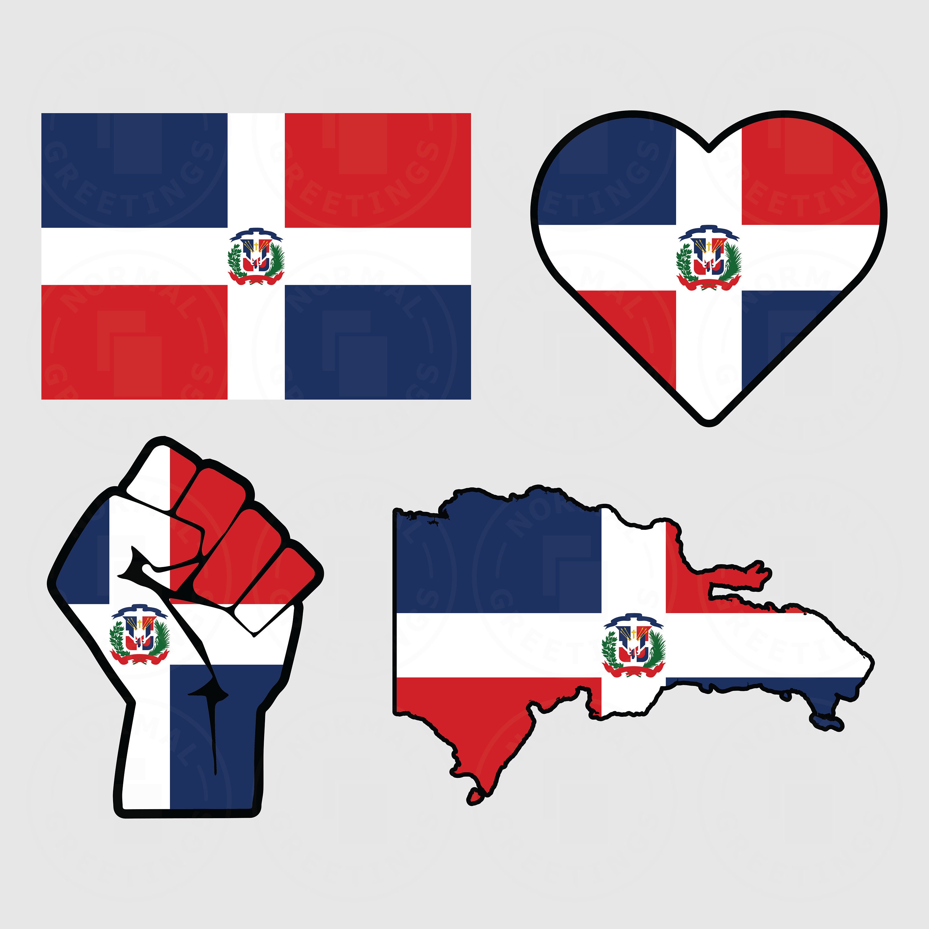 Dominican Republic SVG Bundle Flag Bandera Dominicana Minimalist Simple ...