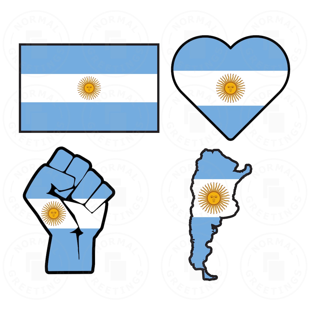 Argentina Flag SVG PNG Bundle Flag Bandera De Argentina Cricut Files ...