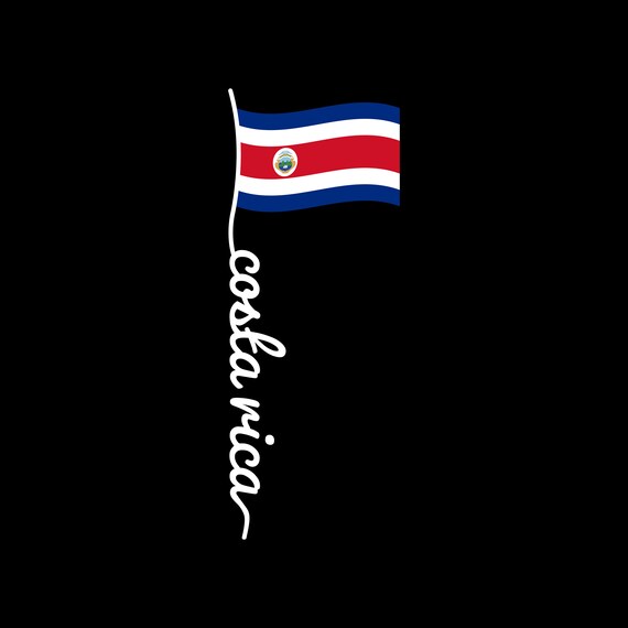 Costa Rica Flagpole Script SVG Bandera Costarricense - Etsy