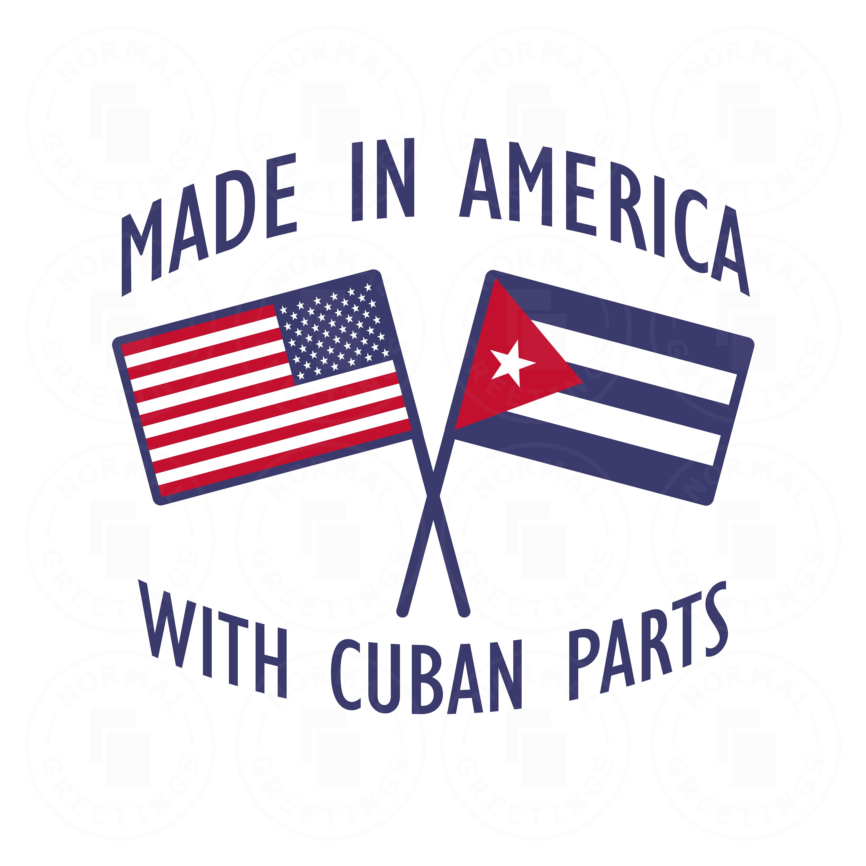 Made in America With Cuban Parts Cuban Flag American Flag - Etsy