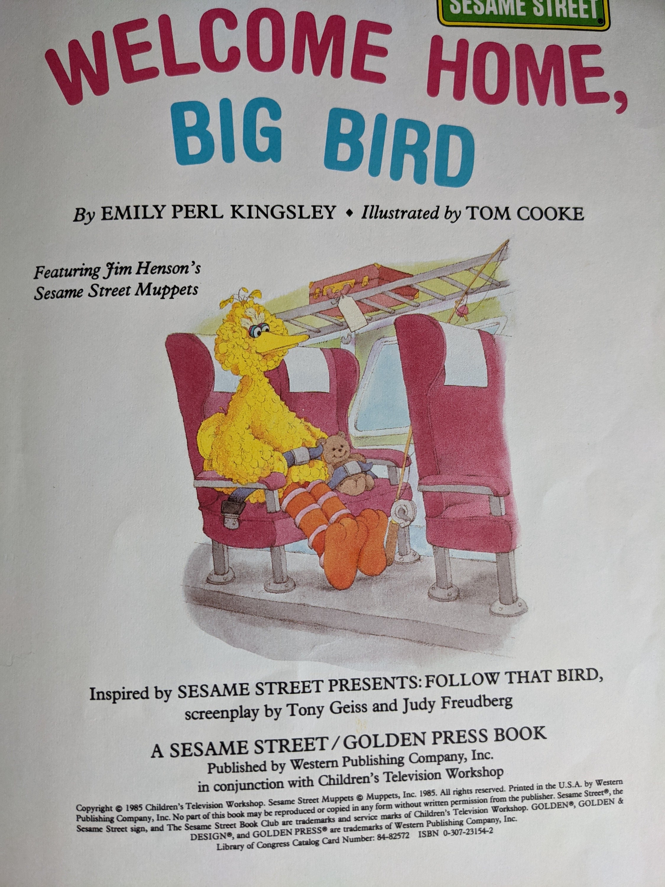 Vintage Sesame Street Welcome Home, Big Bird 1985 - Etsy