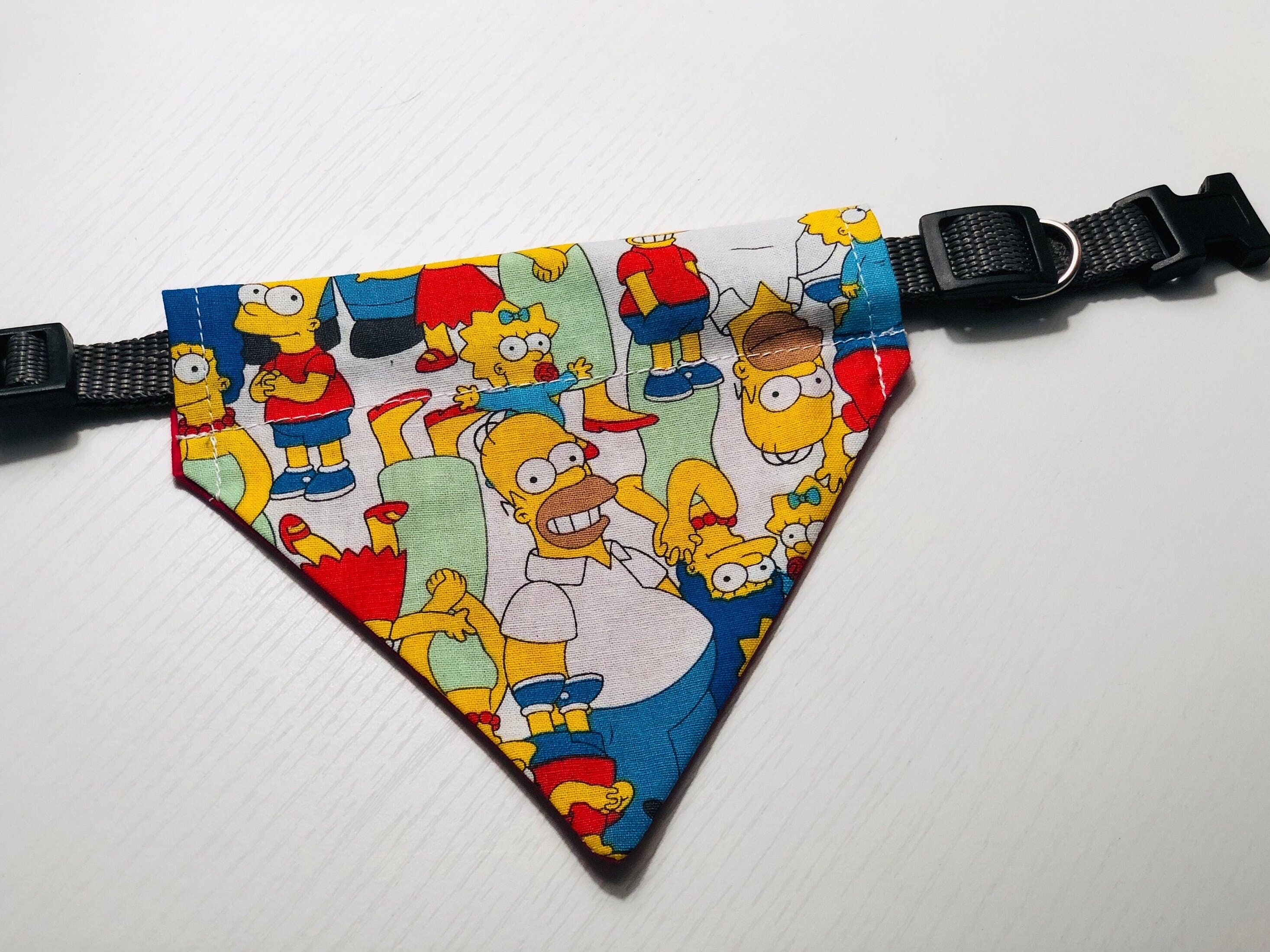 Personalized the Simpsons Pet Collar Bandana - Etsy