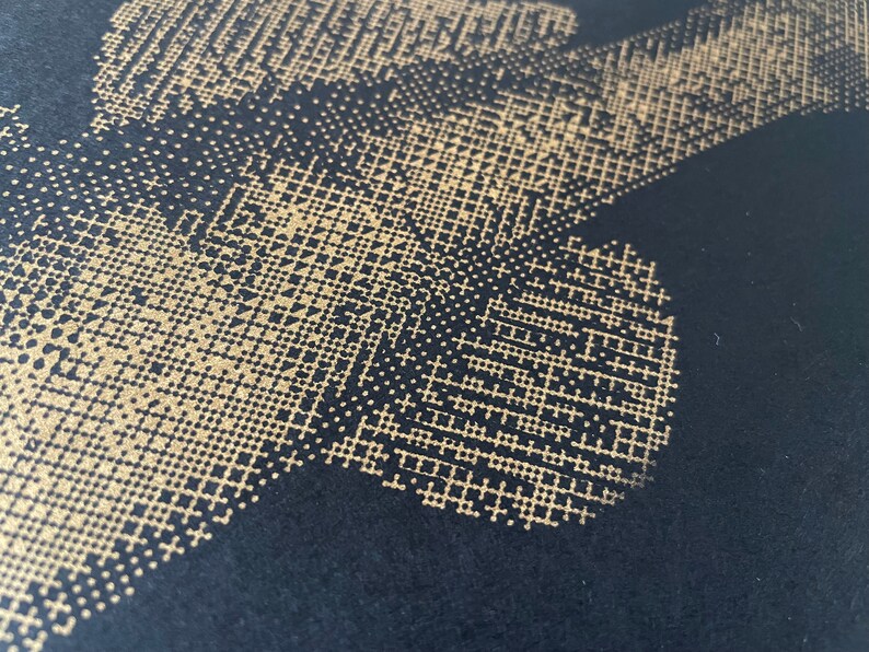 Zander Riso Print A3 Gold on Black Risograph Fish Fishing Pike Perch ...