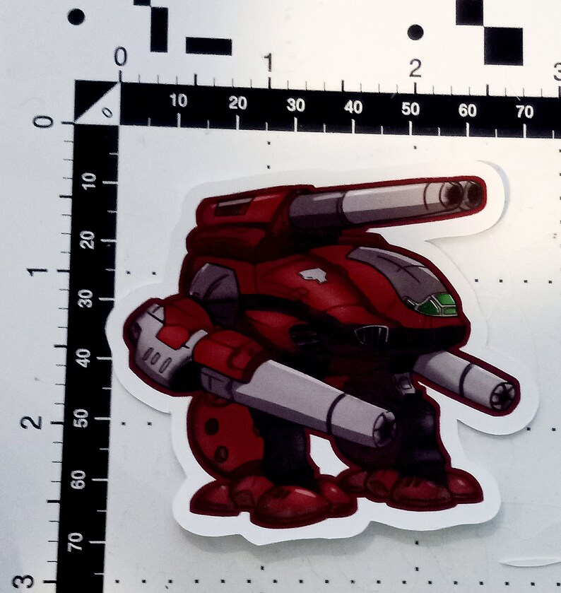 Cute Battletech Sticker Stone Rhino Chibi Hell's Horses - Etsy