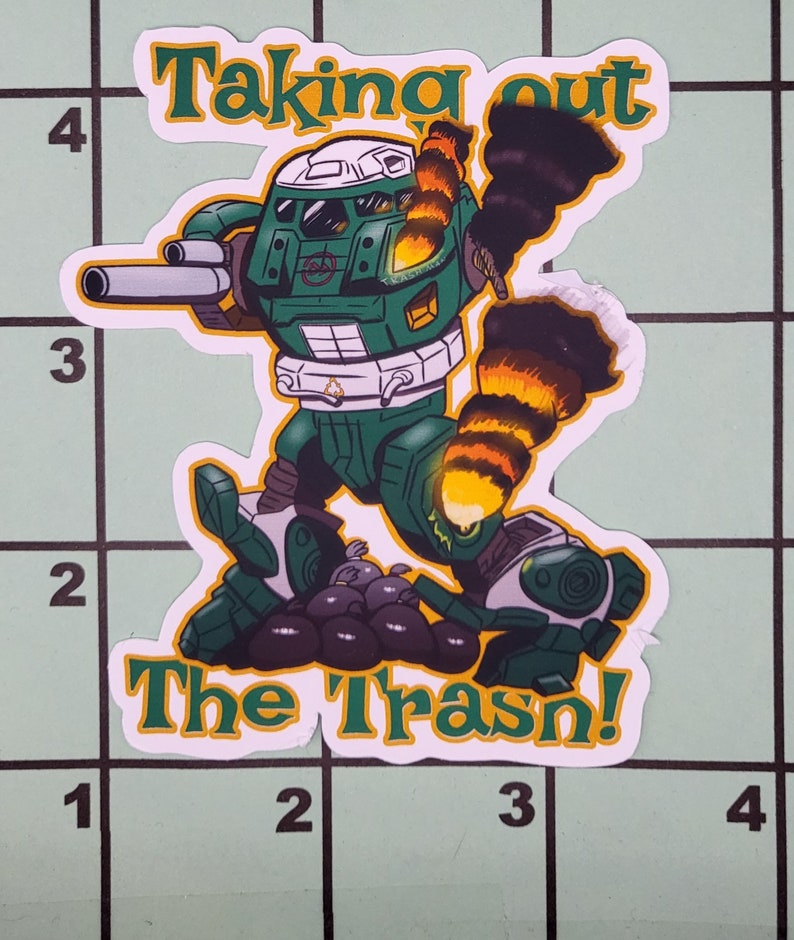 Cute Battletech Sticker Urbanmech Chibi Dumpster Fire - Etsy