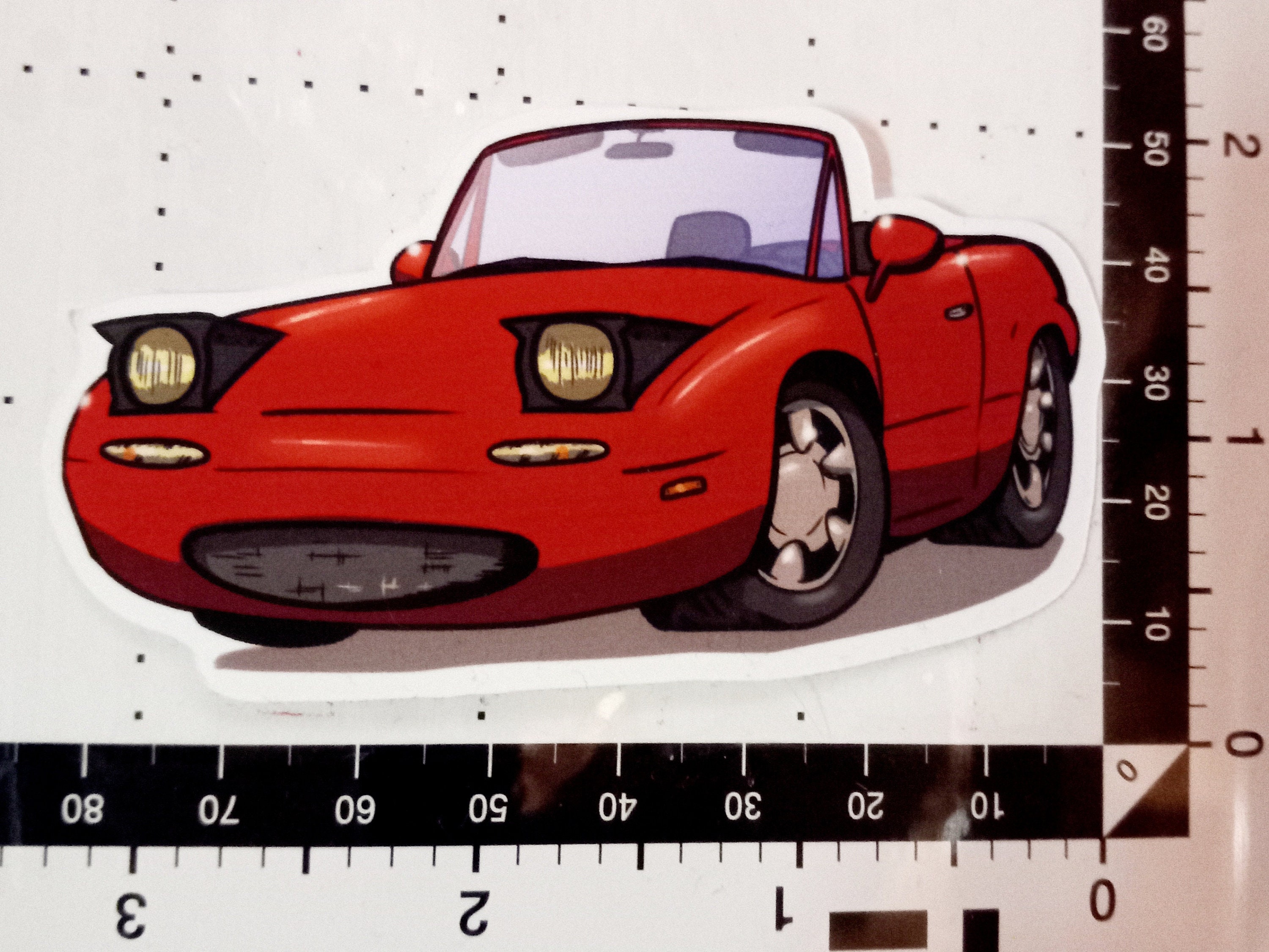 Cute Vehicle Sticker Miata Chibi Car - Etsy