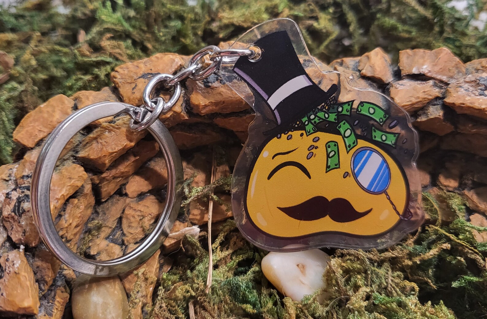 Cute Money Slime Acrylic Keychain Kawaii Slime Motley - Etsy