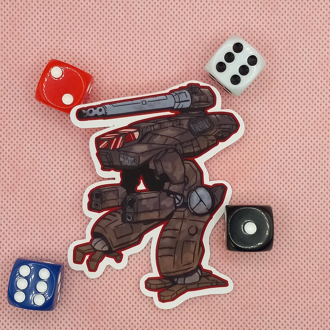 Cute Battletech Sticker | Marauder Chibi | Grey Death Legion - Etsy