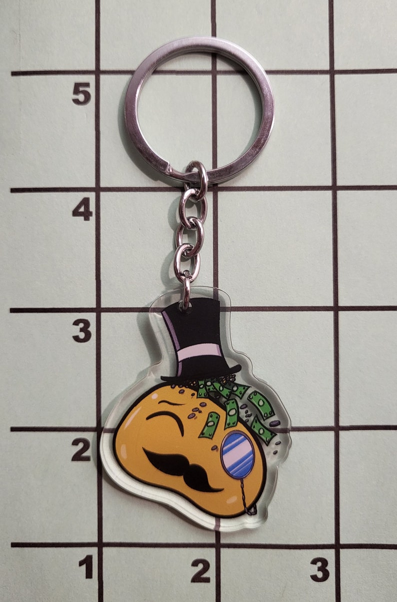 Cute Money Slime Acrylic Keychain Kawaii Slime Motley - Etsy