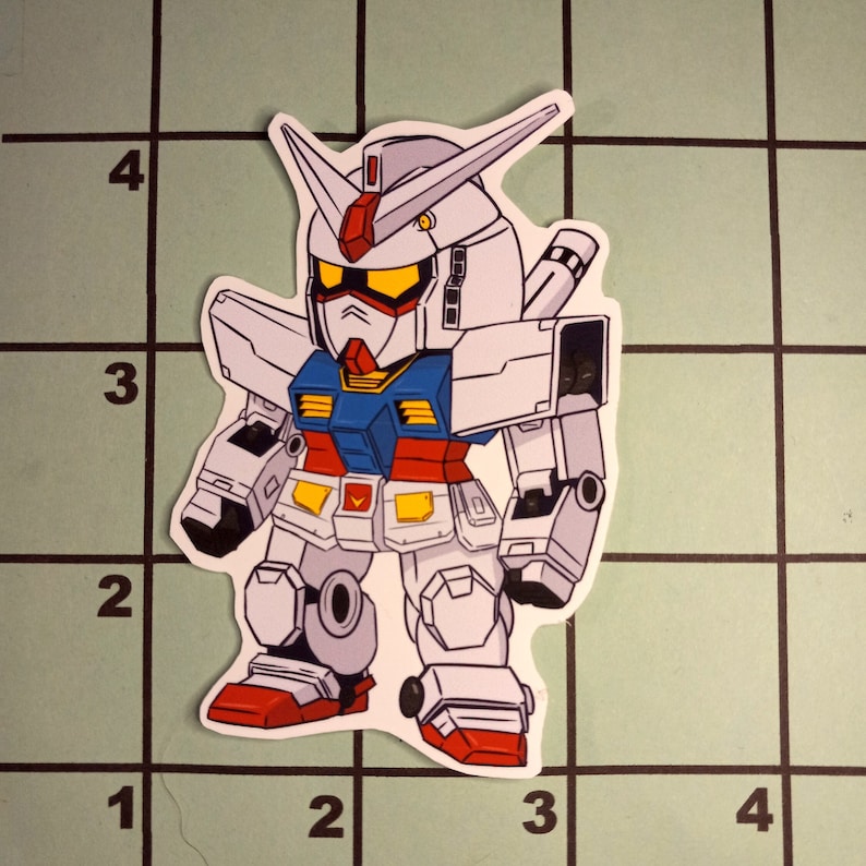 Cute Gundam Sticker Rx-78-2 Chibi - Etsy
