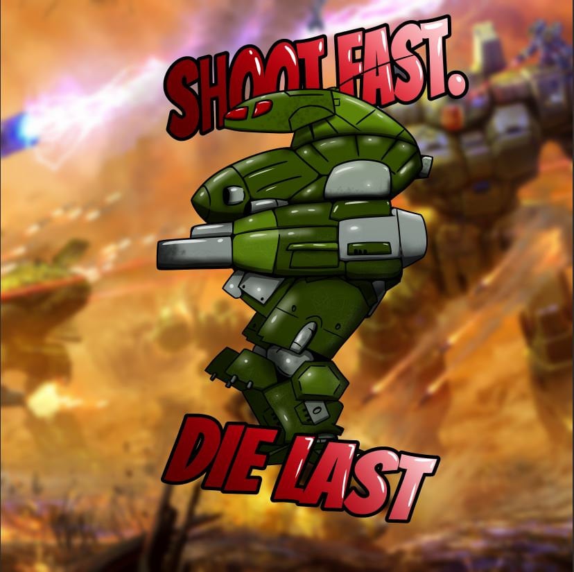Cute Battletech Sticker Annihilator: Shoot Fast Die Last - Etsy