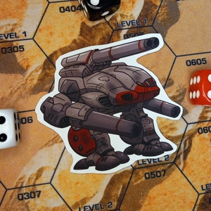 Cute Battletech Sticker | Stone Rhino Chibi | Smoked Jaguar - Etsy