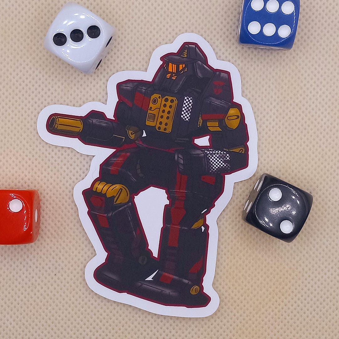 Cute Battletech Sticker | Centurion | Black Omen - Etsy