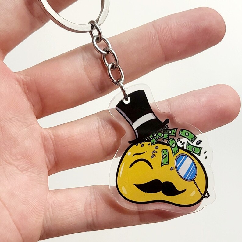 Cute Money Slime Acrylic Keychain Kawaii Slime Motley - Etsy