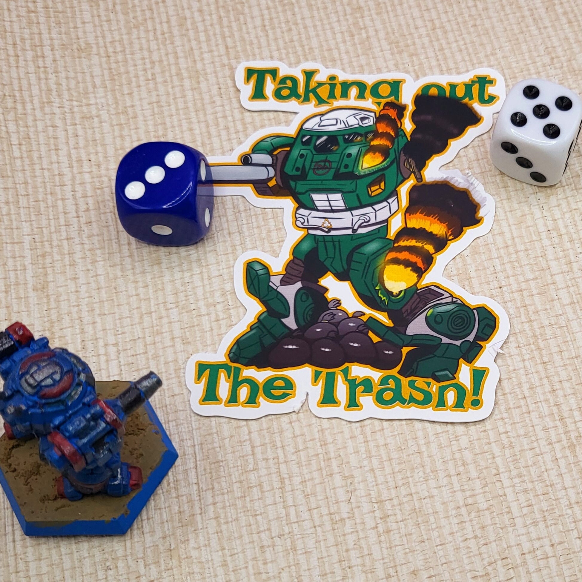 Cute Battletech Sticker Urbanmech Chibi Dumpster Fire - Etsy