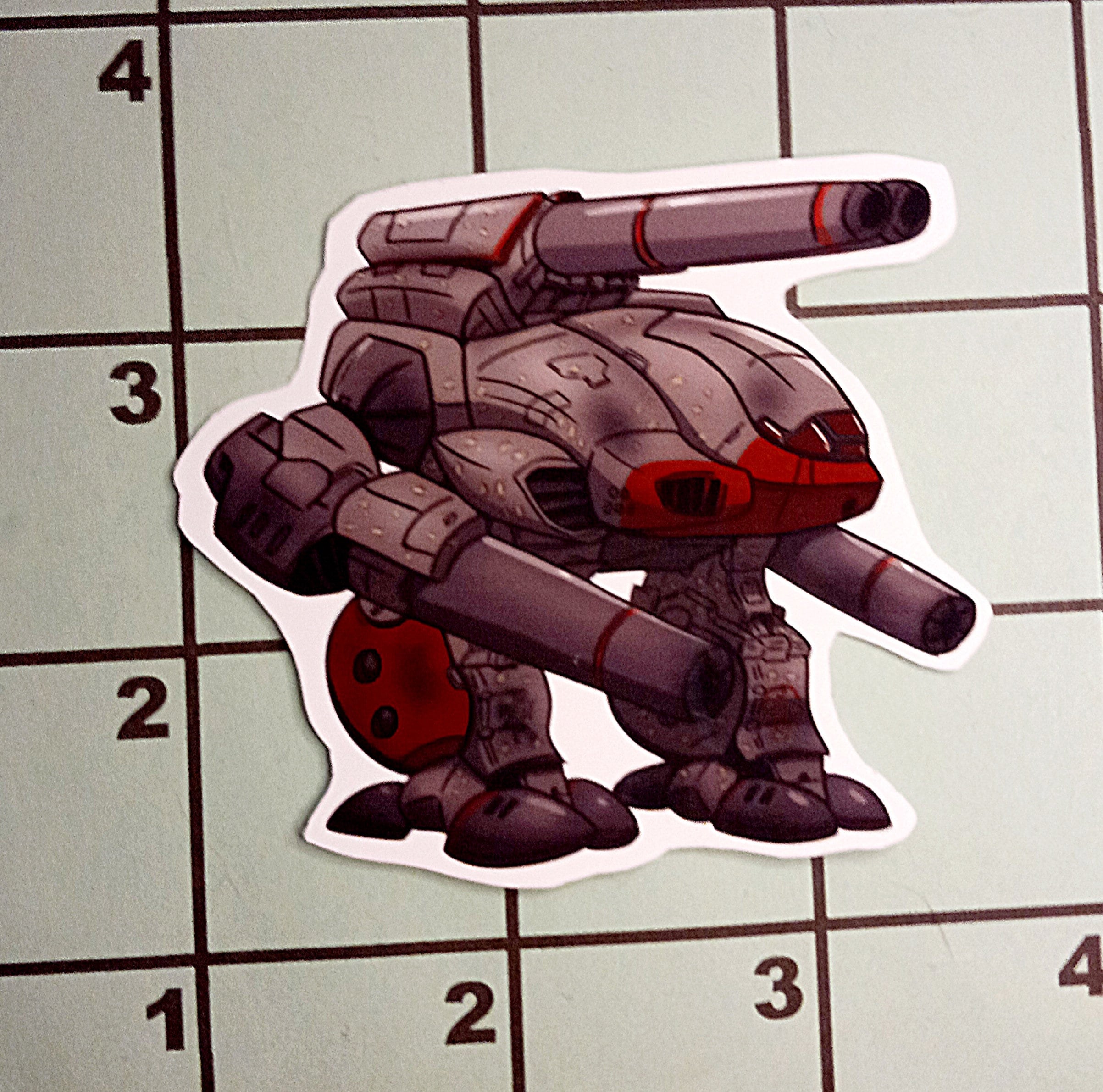 Cute Battletech Sticker Stone Rhino Chibi - Etsy