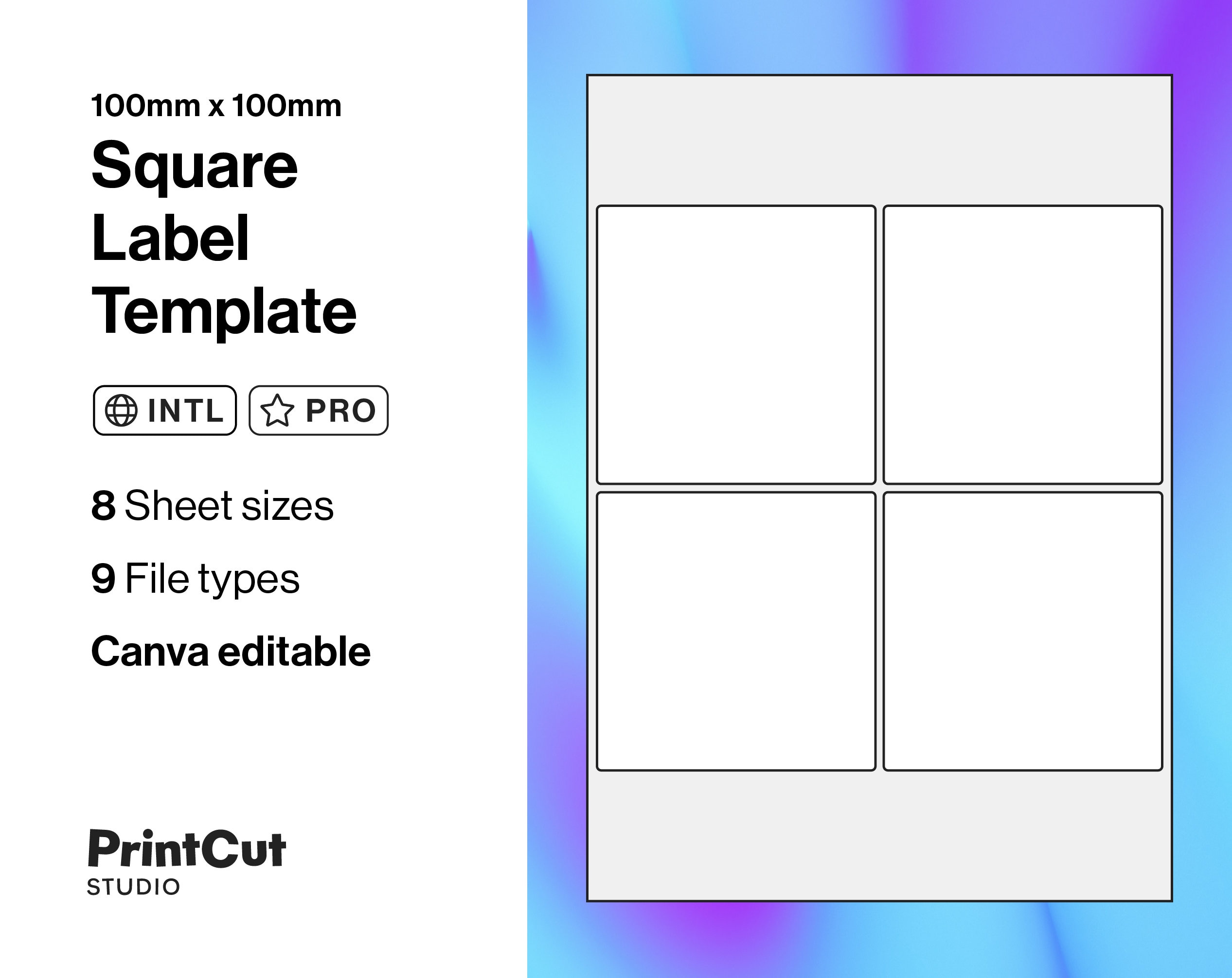 Square Label Template