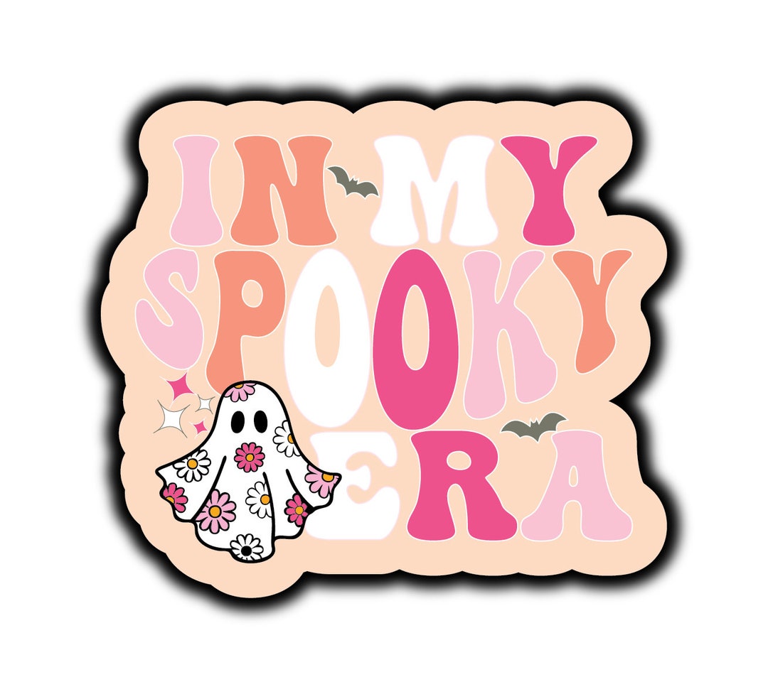 In My Spooky Era Ghost Decal Sticker Spooky Halloween Waterproof Car ...