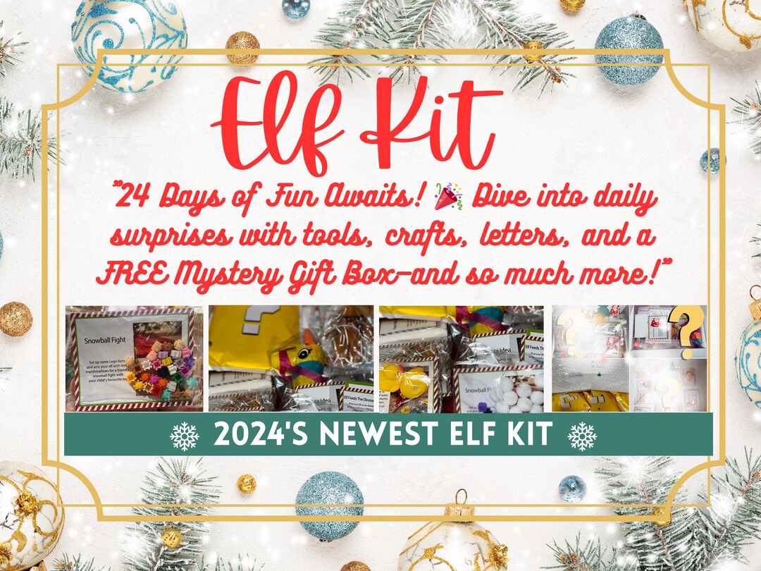 24 Days Elf Activity Kit 2024 Pre-planned Elf Props, 24 Days Elf ...