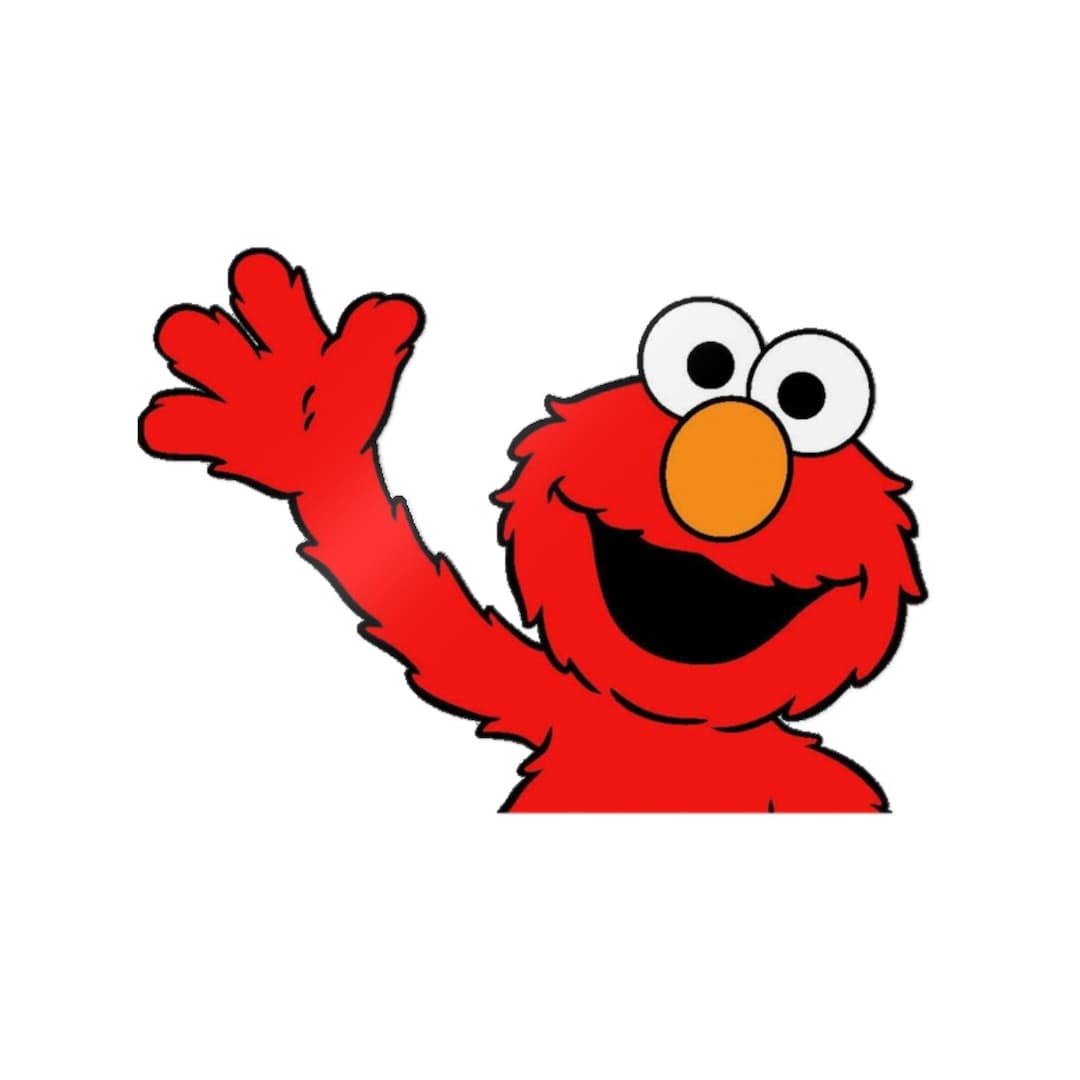 The Magical Avenue of Sesame Street ELMO Waving Vinyl Sticker Perfect ...