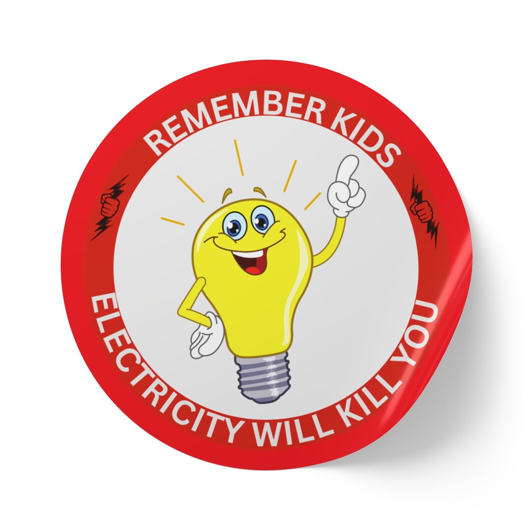 Child-friendly Safety Alert Stickers Electricity Caution Labels Bulk ...