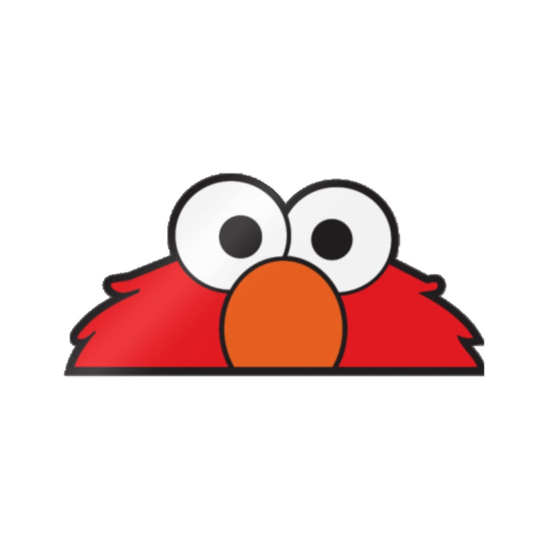 He Magical Avenue of Sesame Street ELMO Peeking Vinyl Sticker Perfect ...