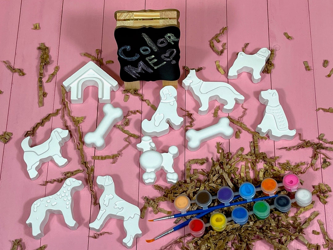 Handmade Puppy Painting Craft Set: 8 Dog Breeds, Doghouse Art Kit - Etsy