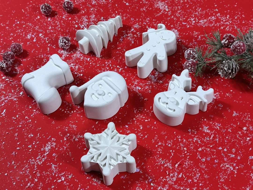 Paint Your Own Christmas Figures Set DIY Plaster Painting Kit for Kids ...