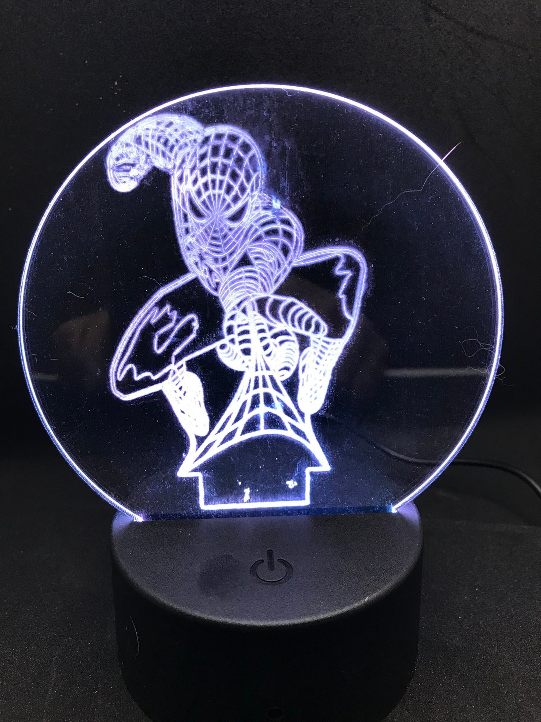 Spiderman Custom Designed Acrylic LED Desktop Light. - Etsy