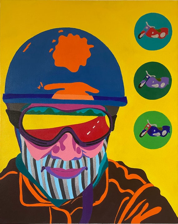 Commissioned Acrylic Pop Art Portrait | Etsy