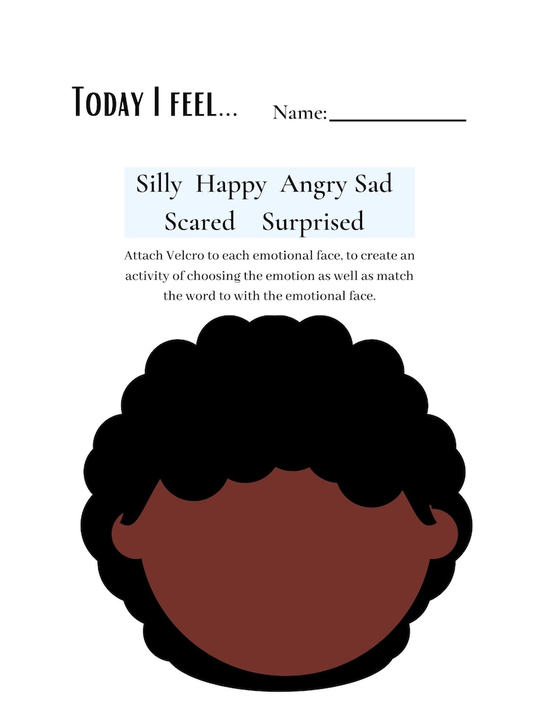 Today I Feel Printable Chart | Emotions Activity for Kids | Preschool ...