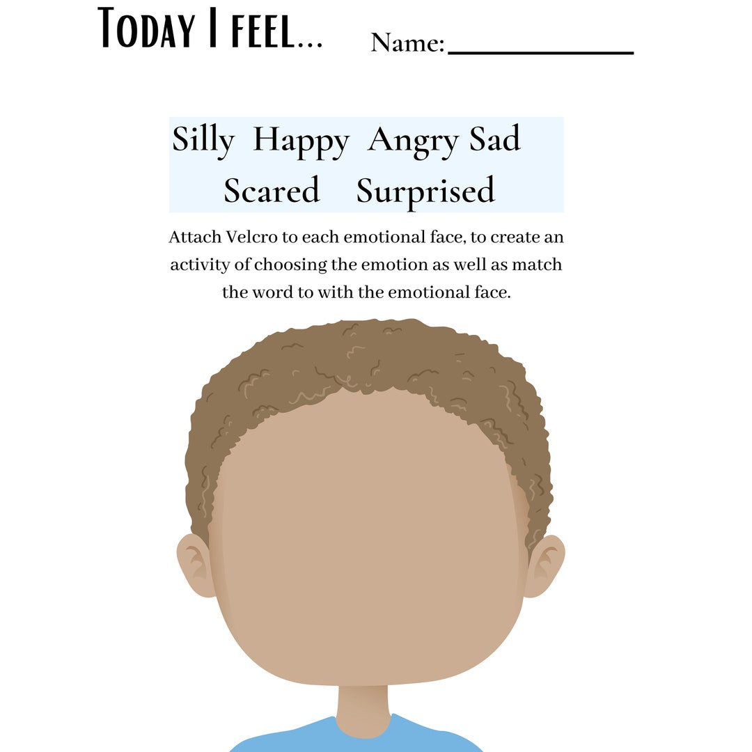 Today I Feel Printable Chart | Emotions Activity for Kids | Preschool ...