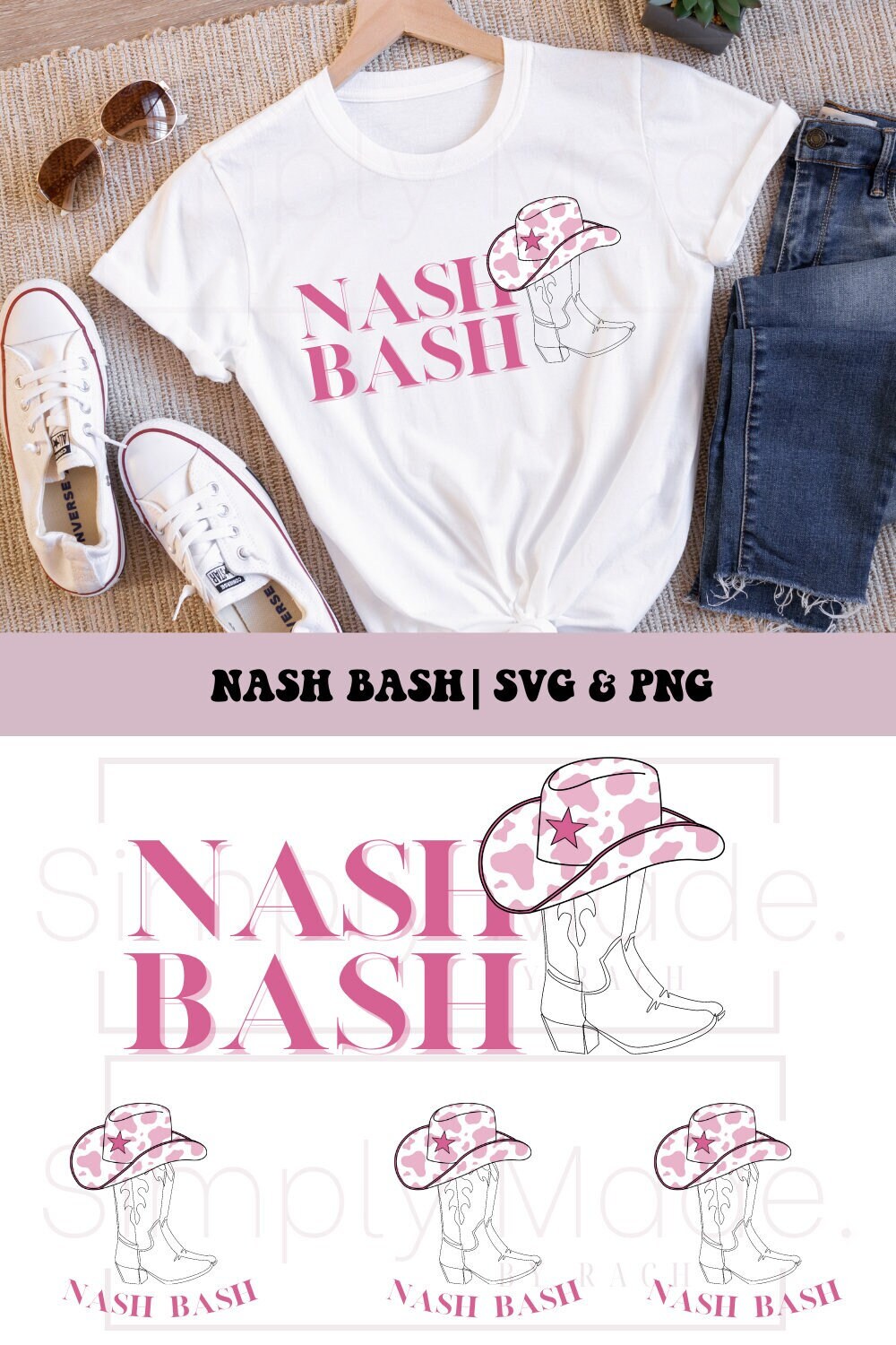 Nash Bash Svg Cowgirl Svg Cowgirl Boots Png Cowgirl Bachelorette ...