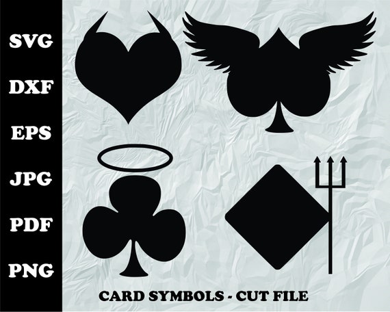 Card Symbols Svg Cards Svg Cards Playing Cards Svg Playing | Etsy