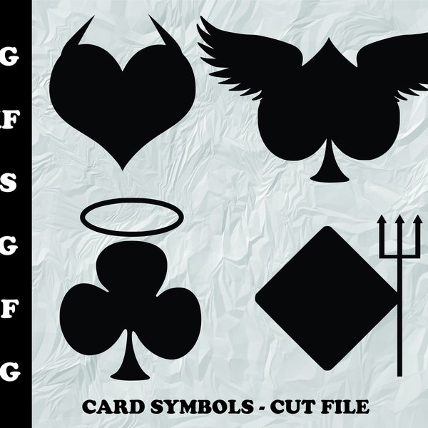 Playing Card Symbols Svg - Etsy