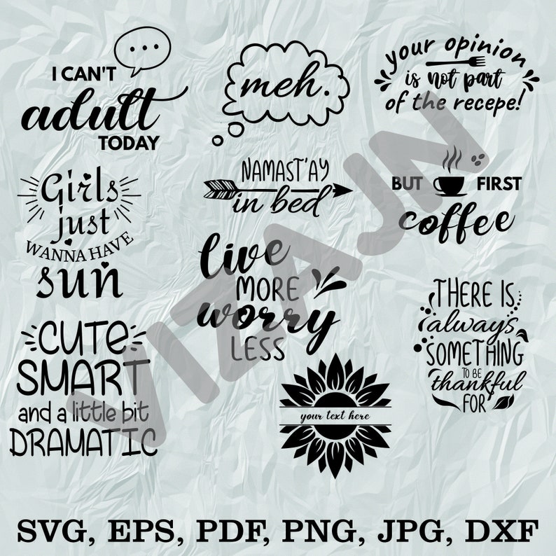 Svg Quotes, Quotes Bundle, Svg Cut File, Funny Svg Quotes, Quotes Cut ...